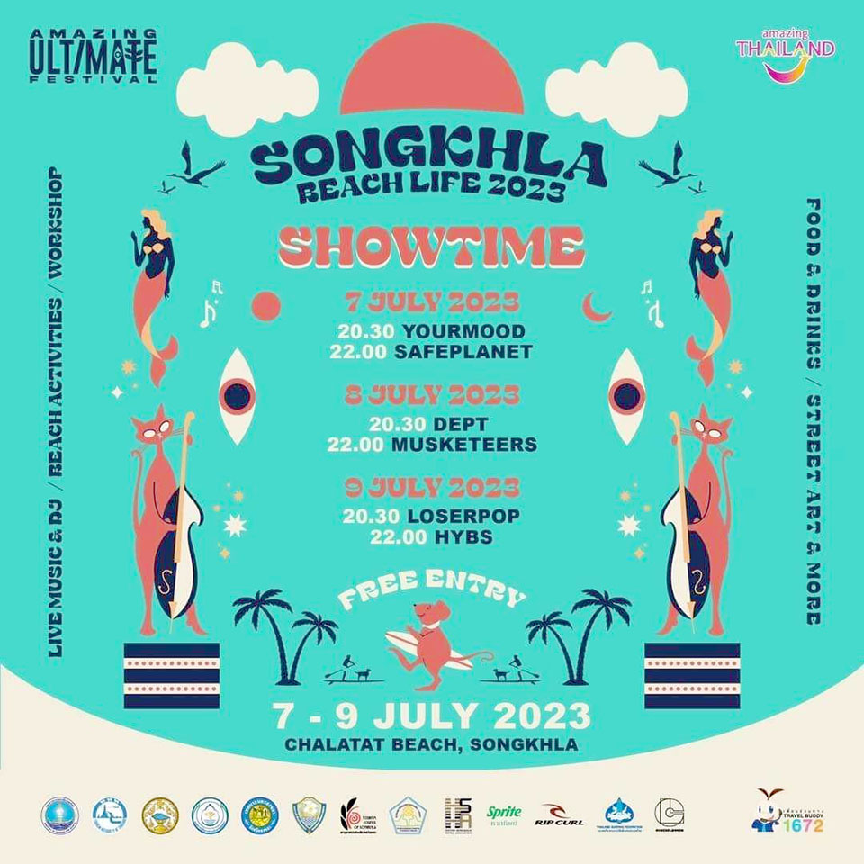 ‘Songkhla Beach Life 2023’ featuring live music and street art music ...