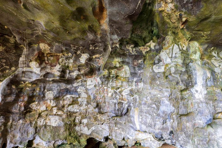 ‘Tham Sam Archaeological Site’ features ancient wall paintings in Phang ...