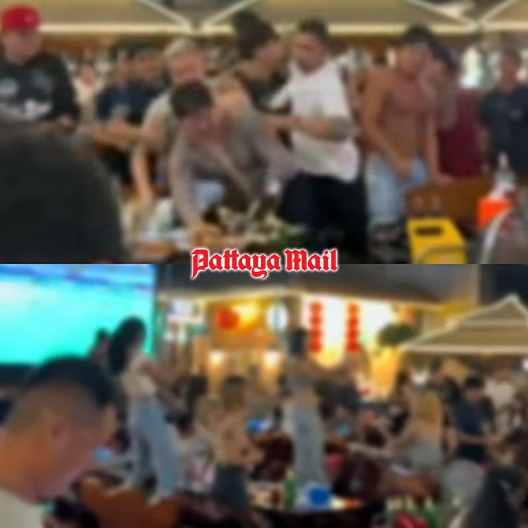 Korean tourists erupt in wild brawl at Pattaya BBQ spot — glasses fly, fists thrown, chaos turns ...