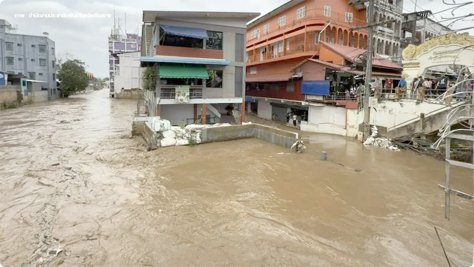 Sai River floods Chiang Rai’s Mae Sai district after barrier breach ...