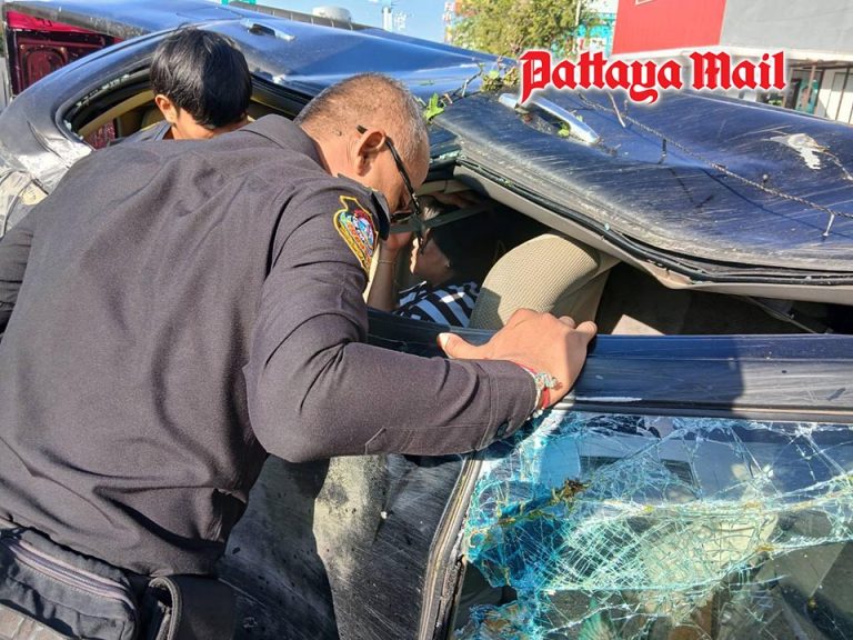 Serious morning crash forces closure of North Pattaya intersection ...