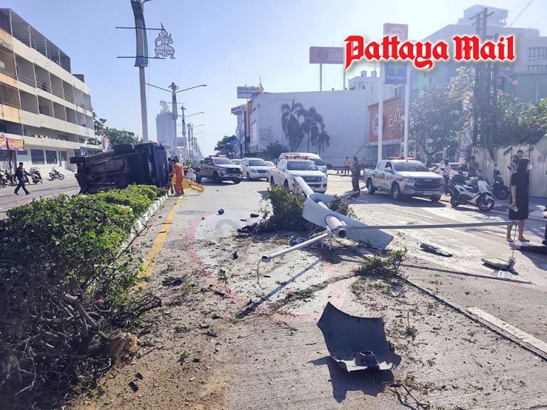 Serious morning crash forces closure of North Pattaya intersection ...