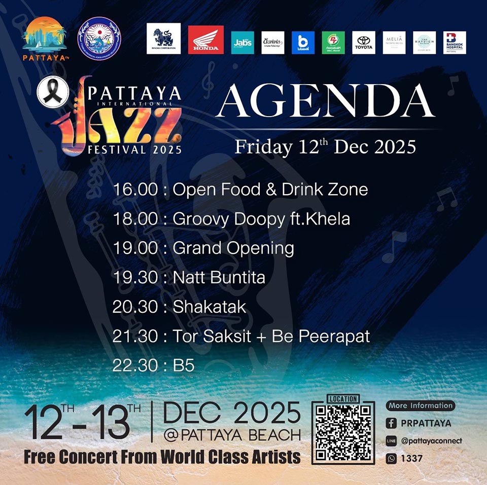 Pattaya Beach transforms into a grand jazz stage this Friday–Saturday ...