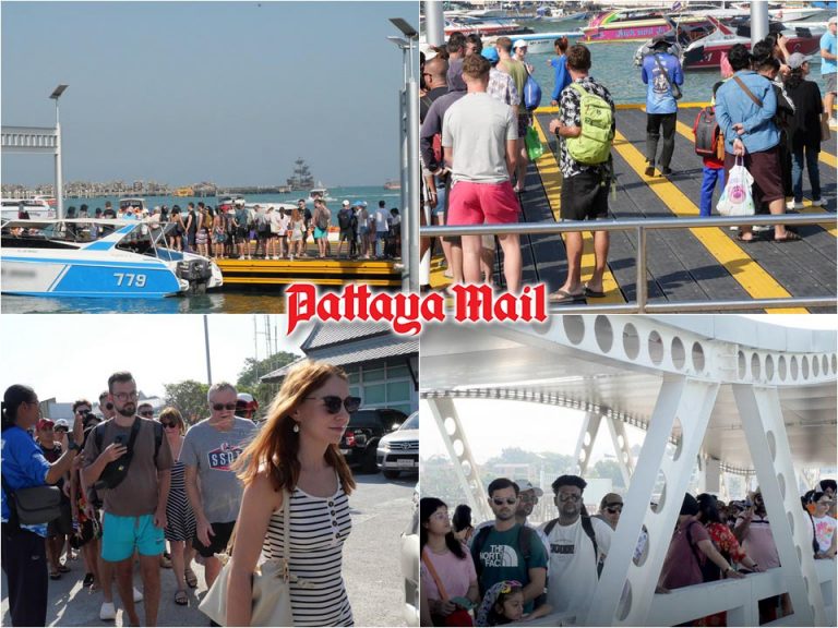 Packed piers and full boats as Pattaya New Year crowds flock to Koh ...