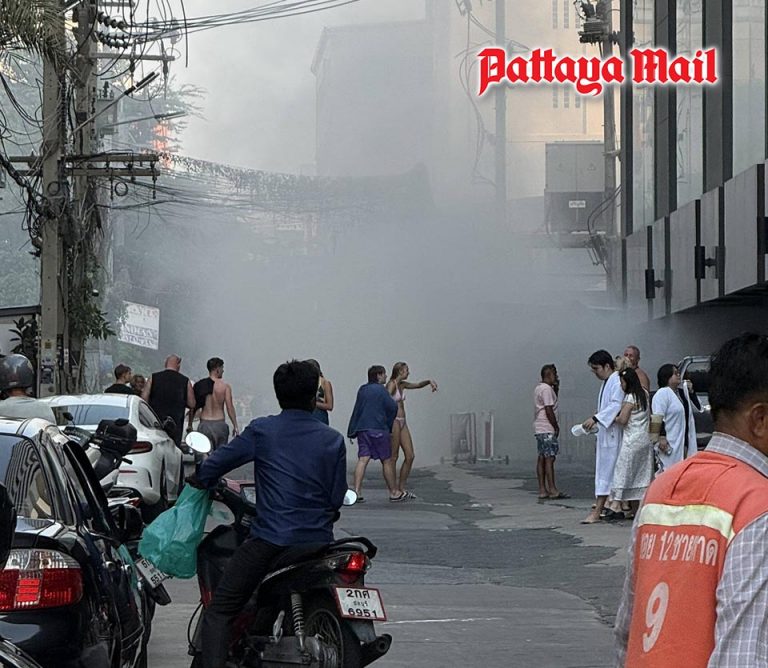 Smoke billows in central Pattaya as firefighters control New Year’s Day ...