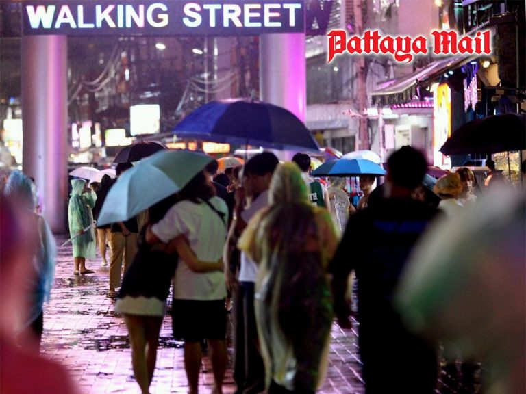 Rain batters Pattaya on Sunday night as visitors seek shelter across ...