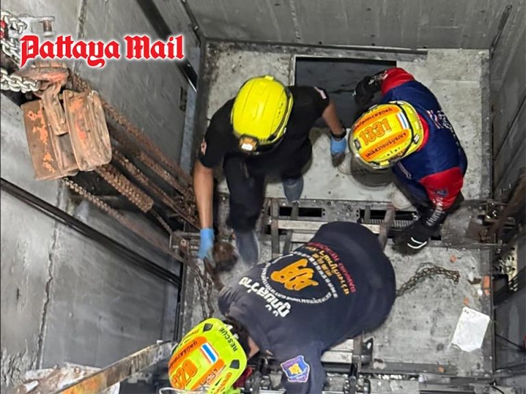 Laotian man killed after lift plunges in abandoned Pattaya building ...