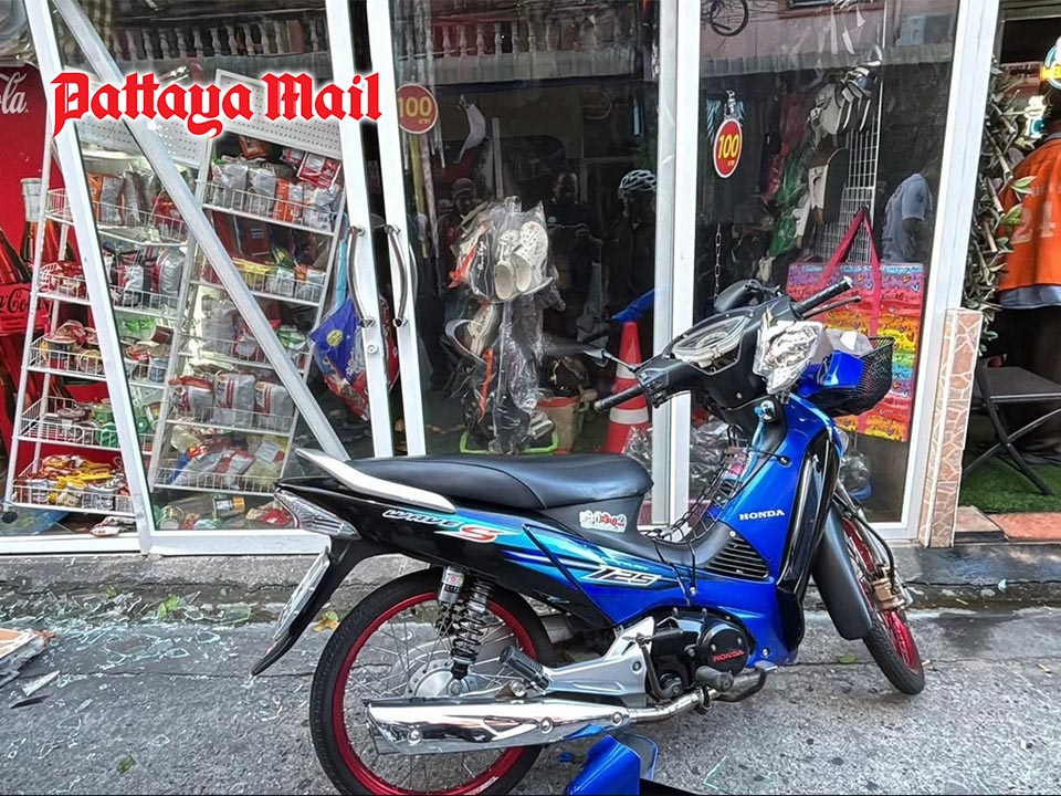 Pattaya rider left fighting for survival after crashing through glass ...