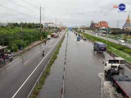 M7 flooded near Sri Racha, traffic blocked in both directions - Pattaya ...